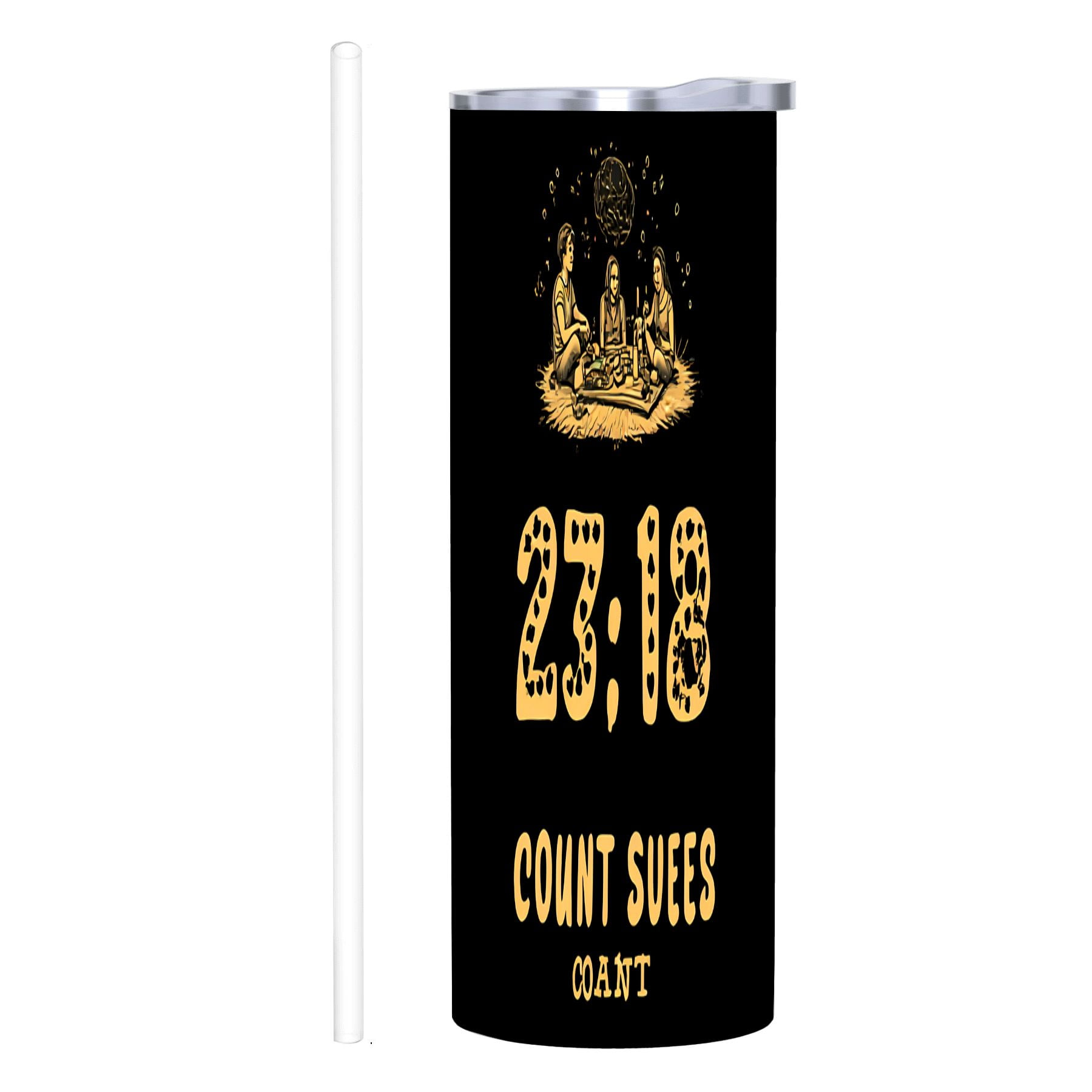 20 oz Stainless Steel Insulated Tumbler - Nativity Scene Design Double ...