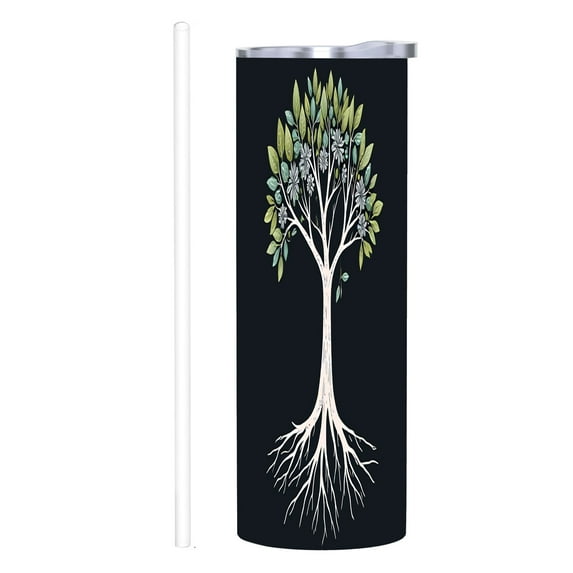 20 oz Stainless Steel Insulated Tumbler - Nature-Inspired Black with ...
