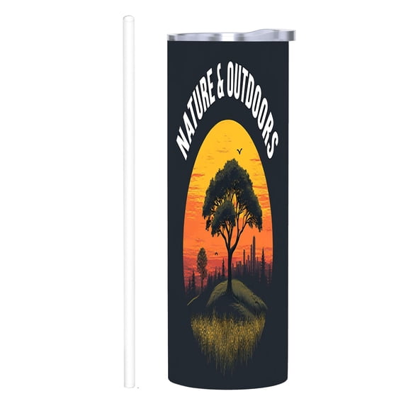 20 oz Stainless Steel Insulated Tumbler - Nature & Outdoors Design with ...