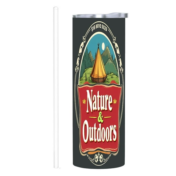 20 oz Stainless Steel Insulated Tumbler - Nature & Outdoors Design with ...