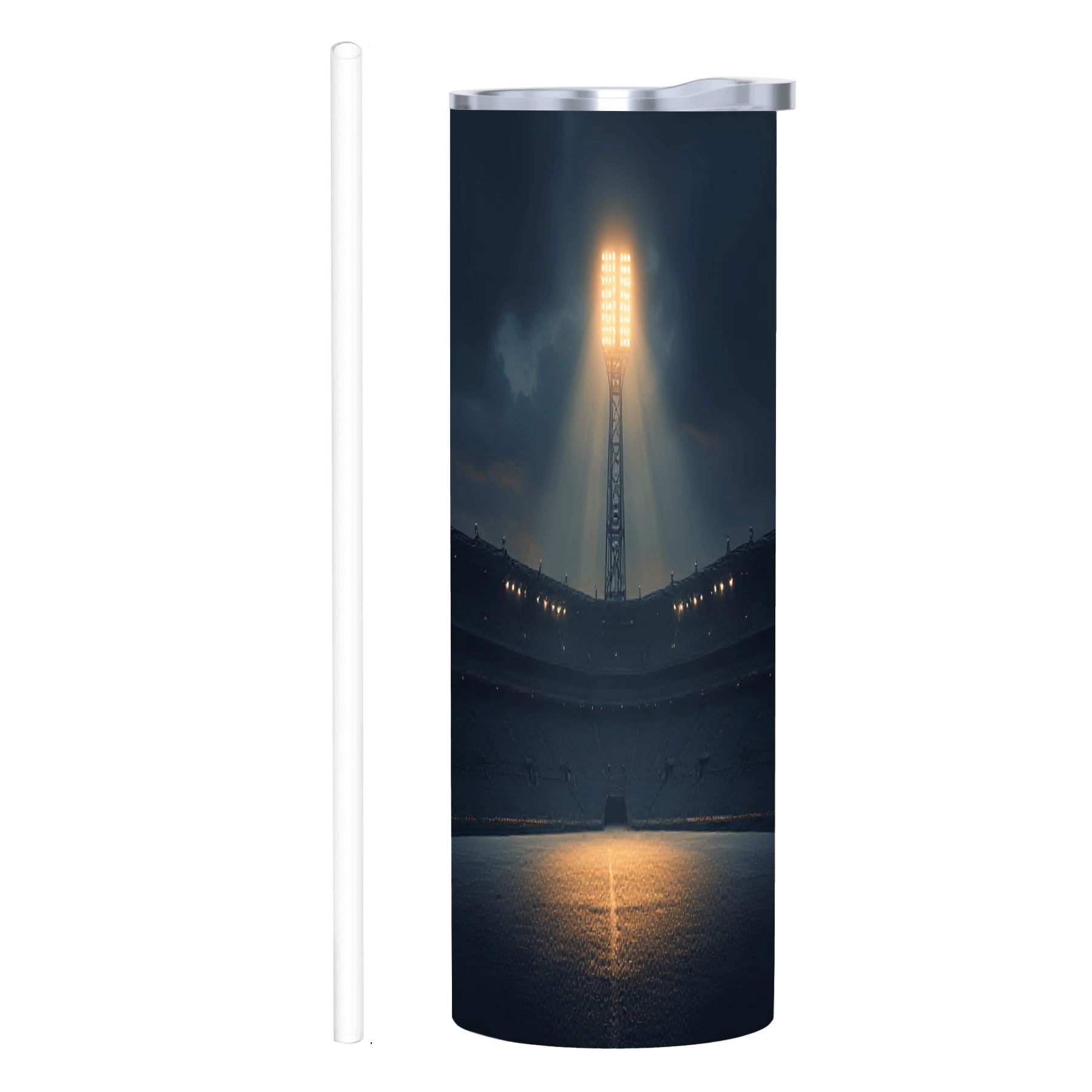 20 oz Stainless Steel Insulated Tumbler - Nighttime Stadium Scene ...