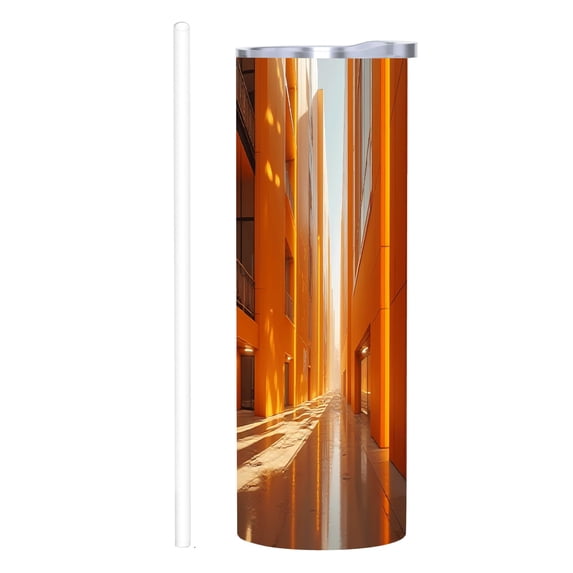 20 oz Stainless Steel Insulated Tumbler - Orange Alleyway Design Double ...