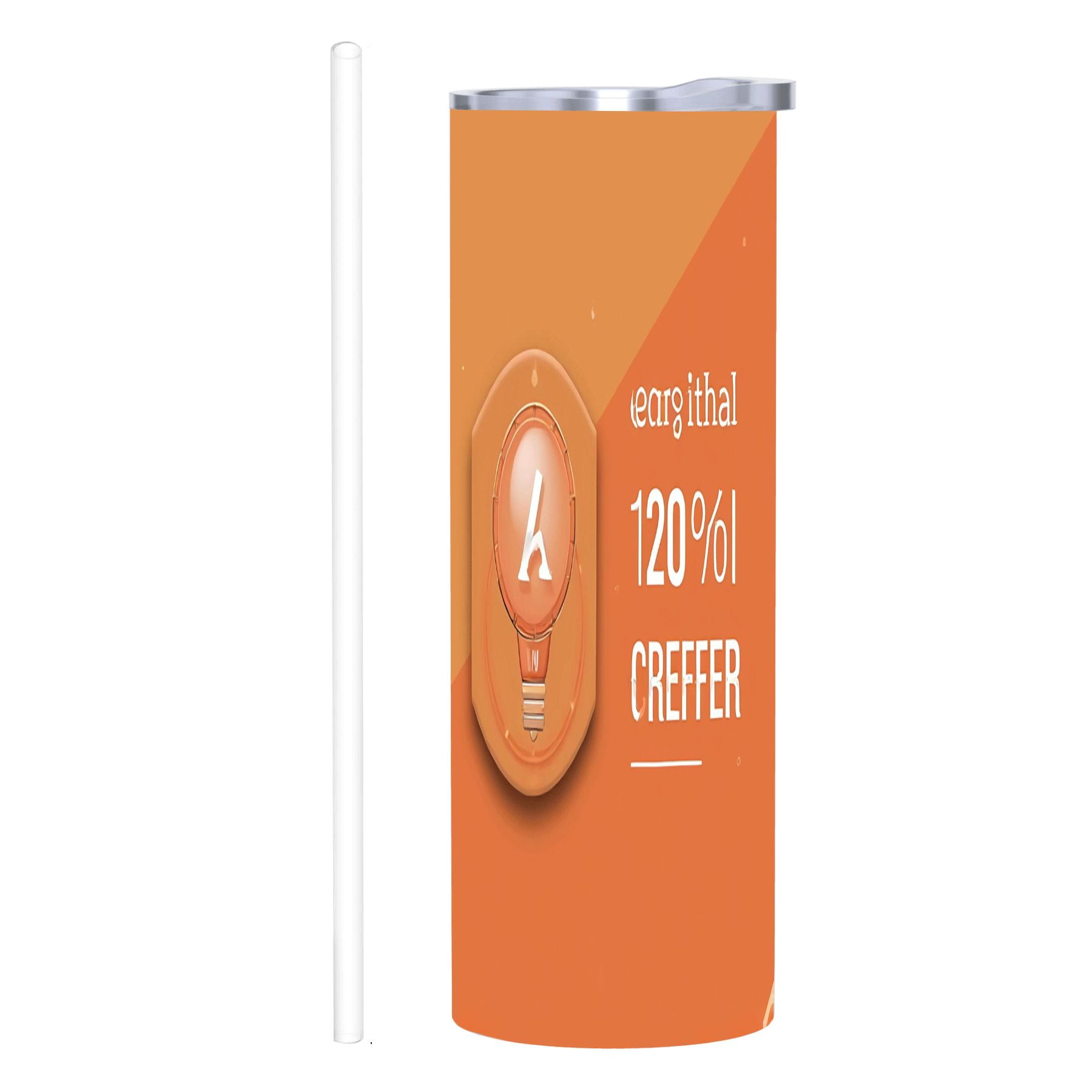 20 oz Stainless Steel Insulated Tumbler - Orange Gradient Design with ...