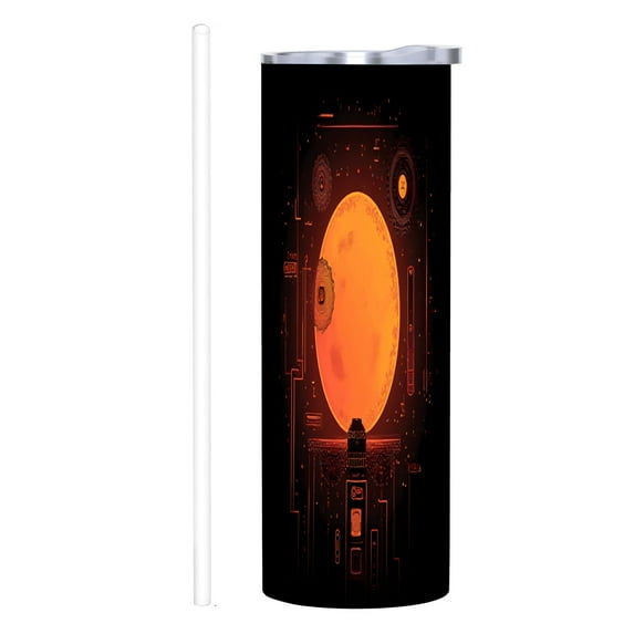 20 oz Stainless Steel Insulated Tumbler - Orange Planetary Design with ...