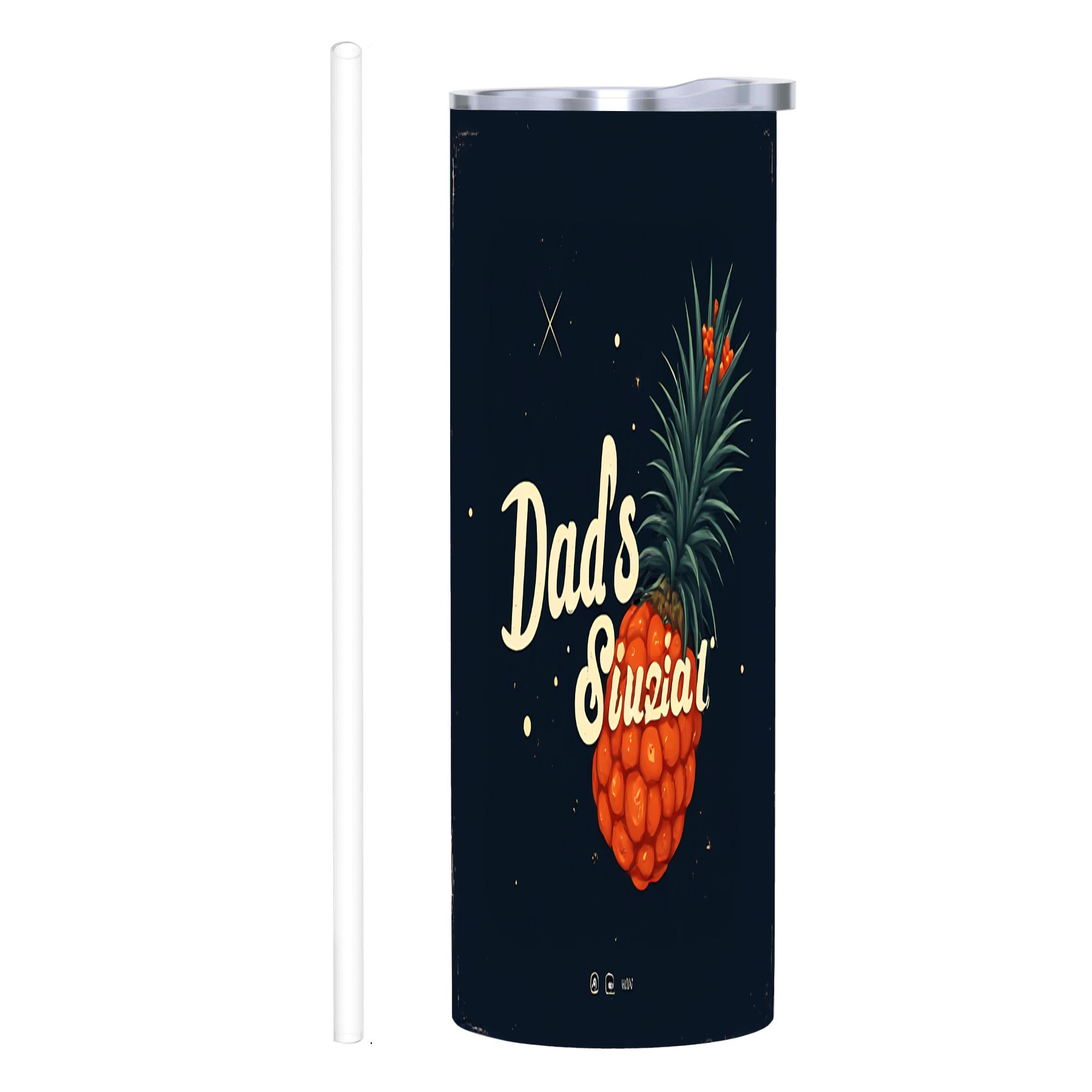 20 oz Stainless Steel Insulated Tumbler - Pineapple & Stars Design ...