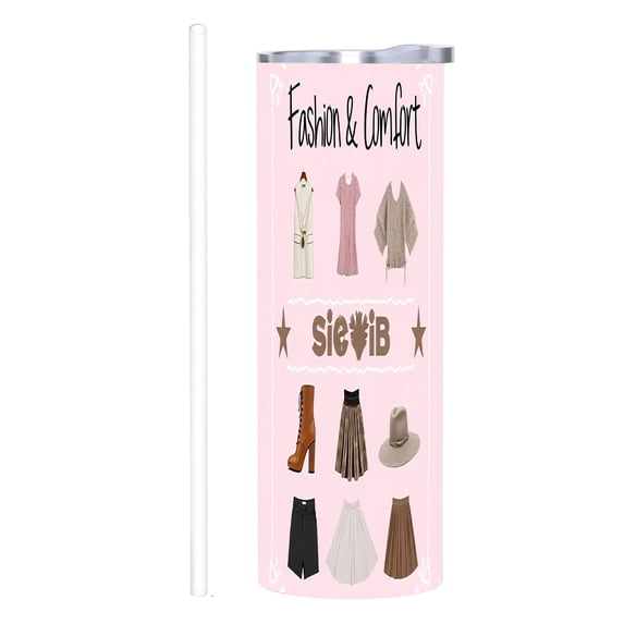 20 oz Stainless Steel Insulated Tumbler - Pink Fashion Design with ...