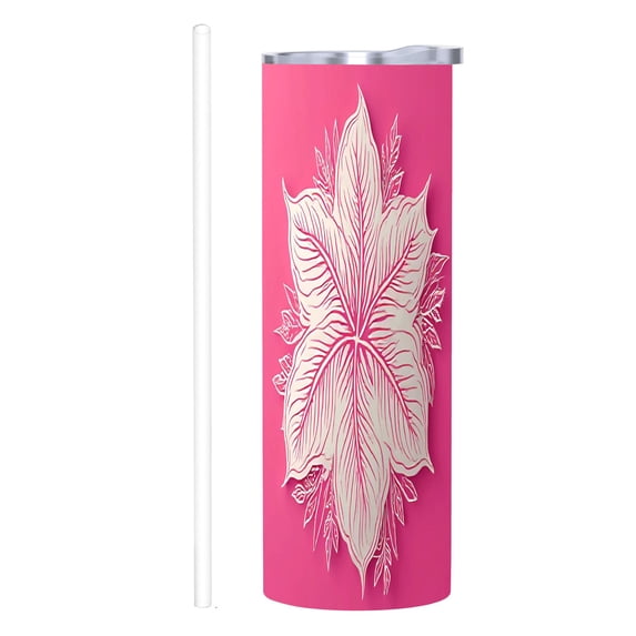 20 oz Stainless Steel Insulated Tumbler - Pink Floral Pattern Double ...