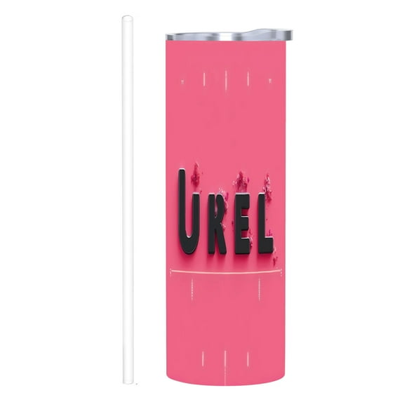 20 oz Stainless Steel Insulated Tumbler - Pink Sports Field Design with ...