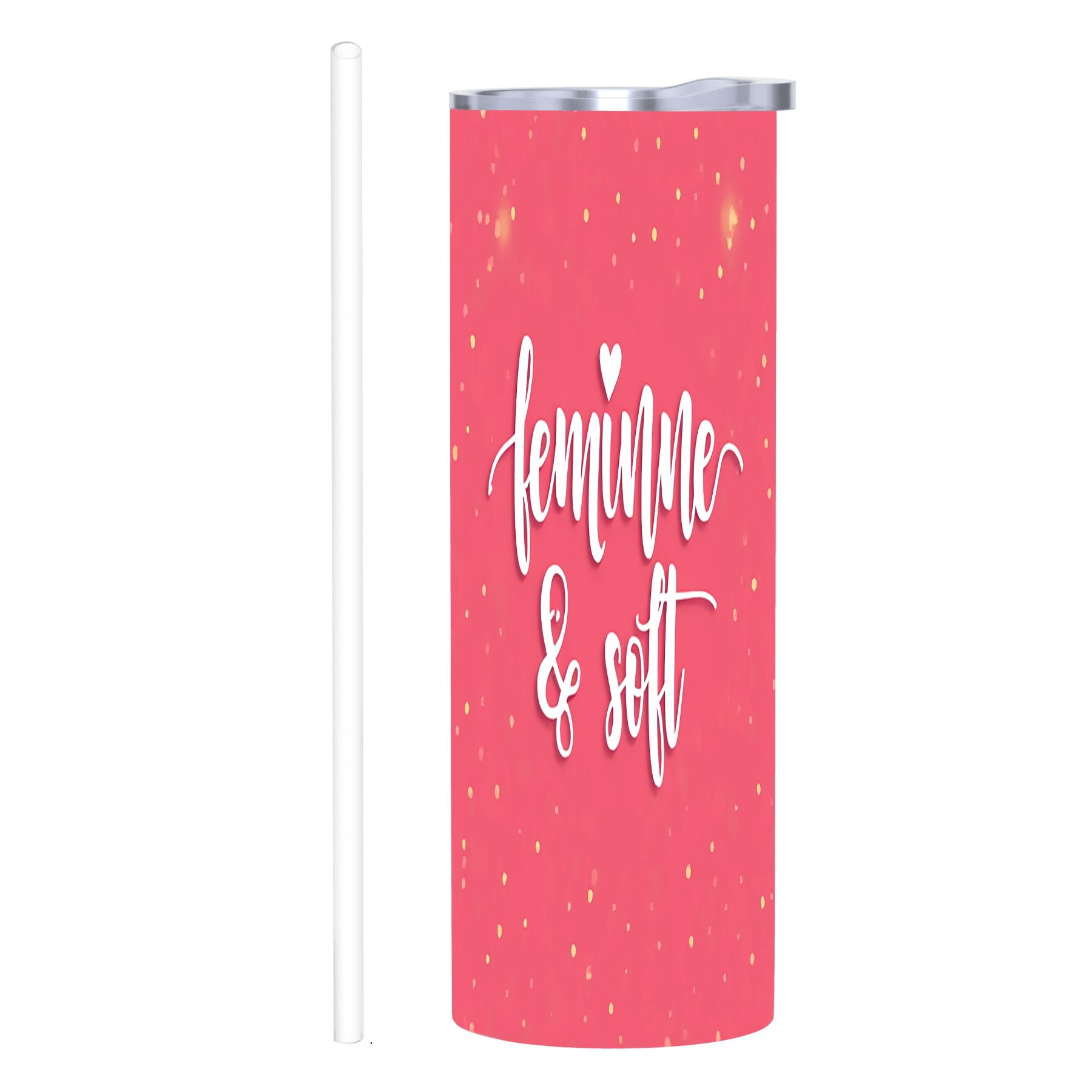 20 oz Stainless Steel Insulated Tumbler - Pink with Yellow Dots " femme ...