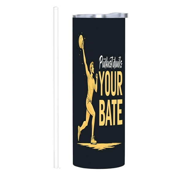 20 oz Stainless Steel Insulated Tumbler - Playful Black Mug with Golden ...
