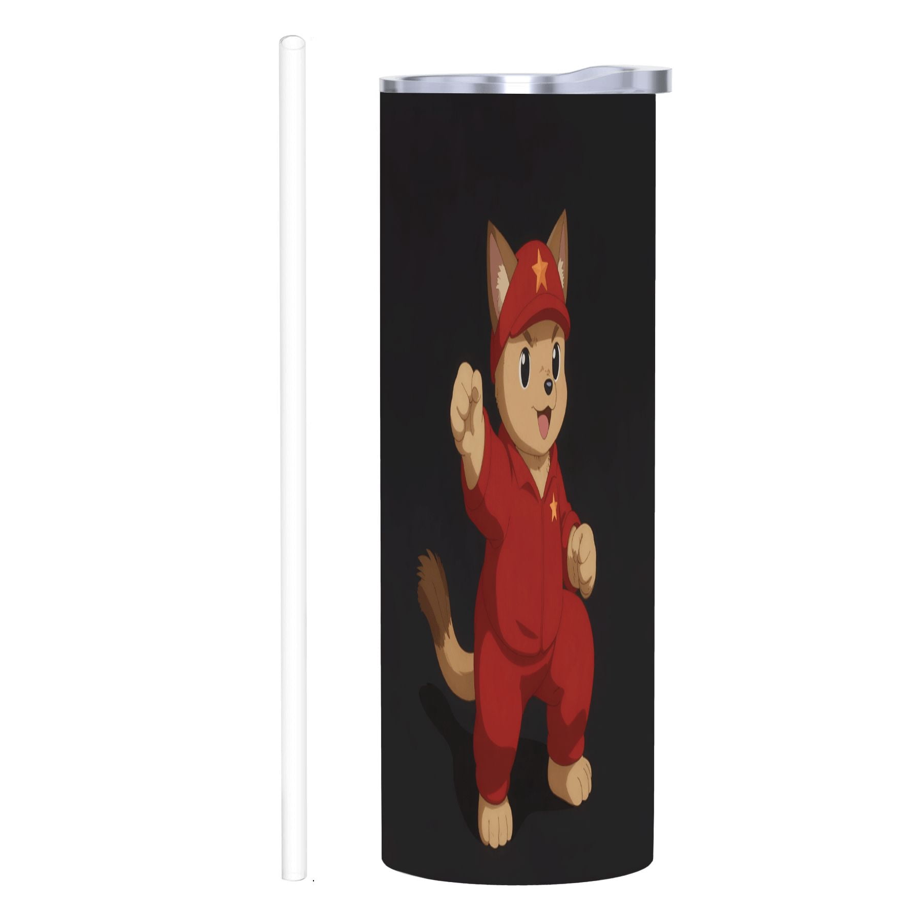 20 oz Stainless Steel Insulated Tumbler - Playful Cartoon Cat Design ...