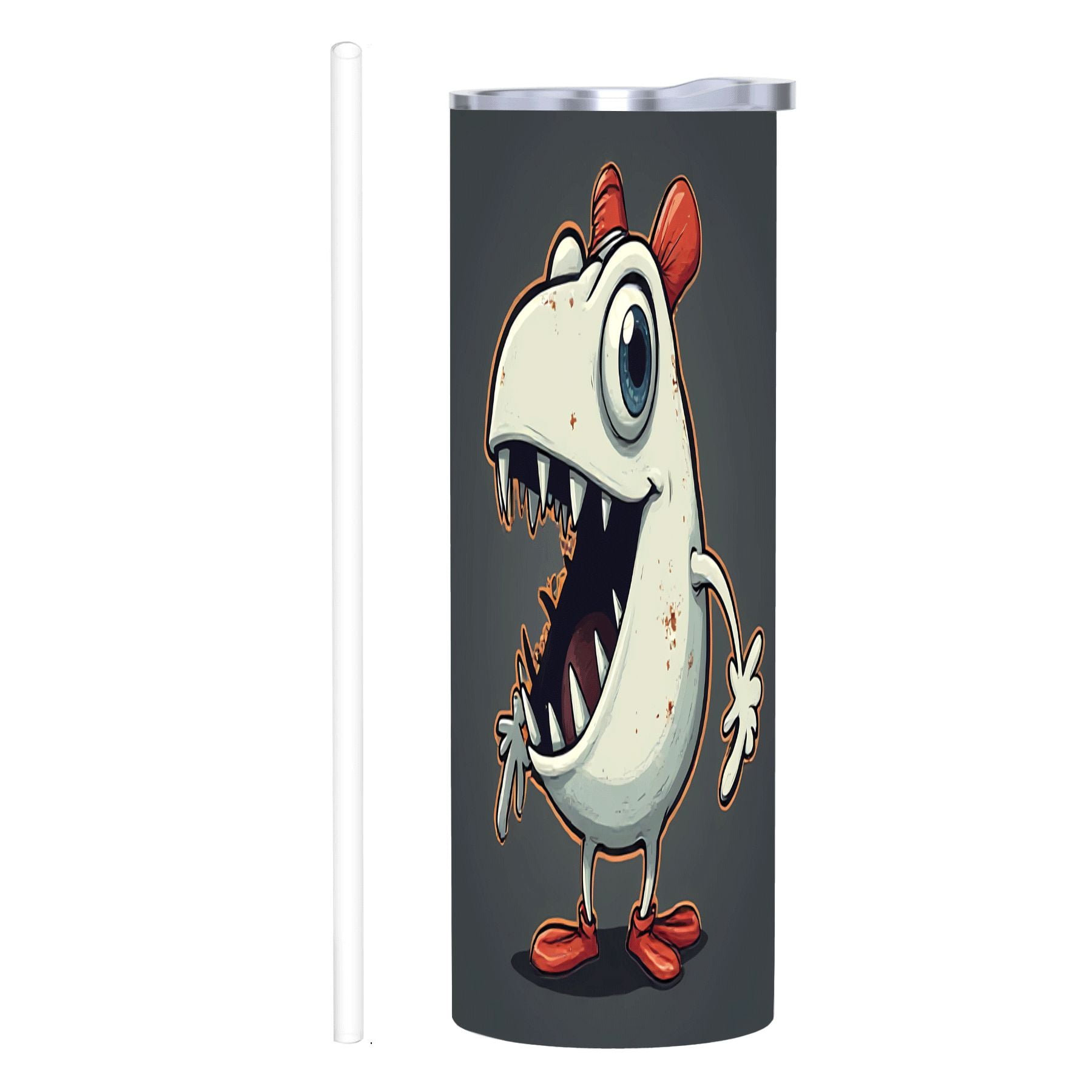 20 oz Stainless Steel Insulated Tumbler - Playful Cartoon Monster ...