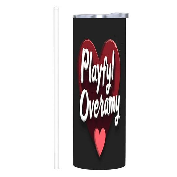 20 oz Stainless Steel Insulated Tumbler - Playful Overam Design with ...