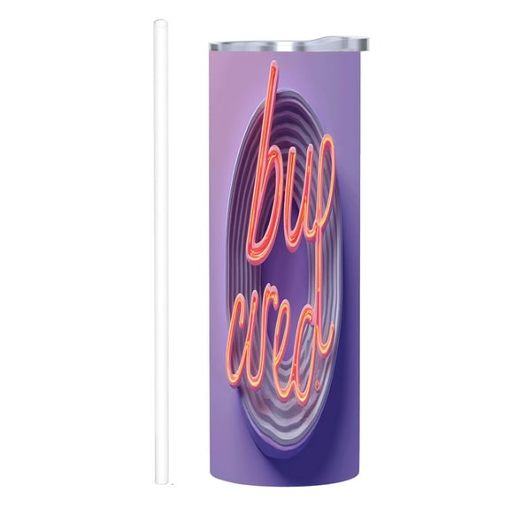 20 oz Stainless Steel Insulated Tumbler - Purple with Neon Pink " buv ...