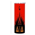 20 oz Stainless Steel Insulated Tumbler - Red Intricate Triangular ...