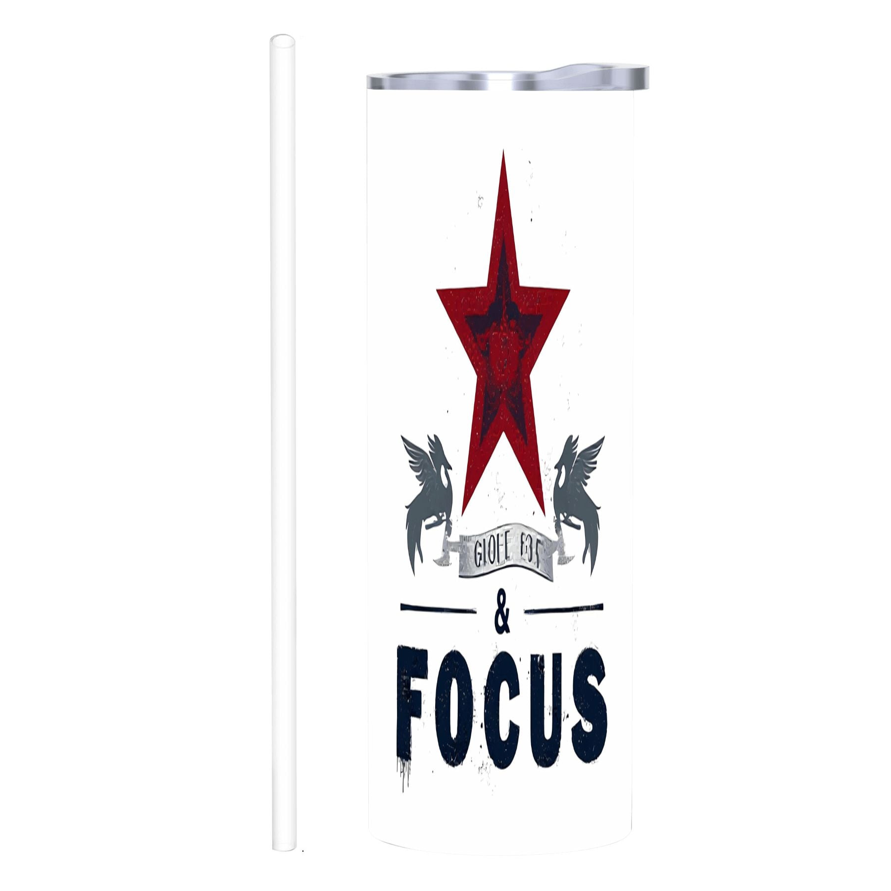 20 oz Stainless Steel Insulated Tumbler - Red Star & Winged Creatures ...