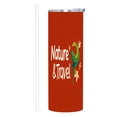 20 oz Stainless Steel Insulated Tumbler - Red with Green Bird & Orange ...