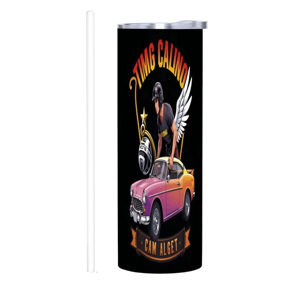 20 oz Stainless Steel Insulated Tumbler - Retro Adventure Design with ...