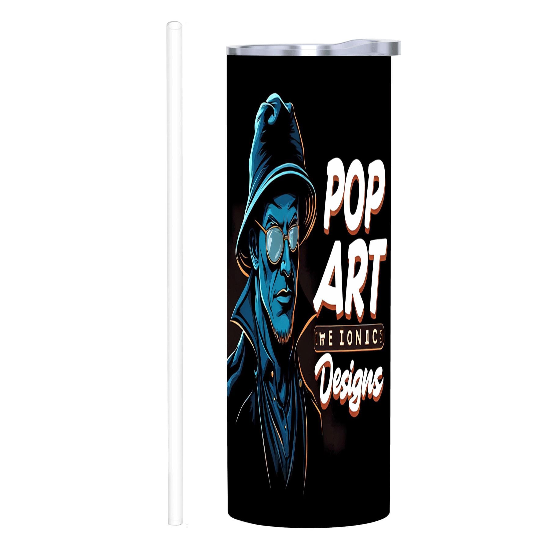 20 oz Stainless Steel Insulated Tumbler - Retro Pop Art Design with ...