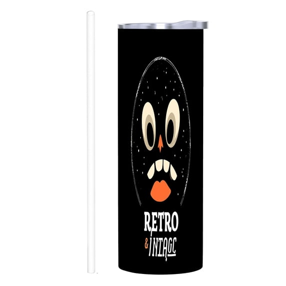 20 oz Stainless Steel Insulated Tumbler - Retro Vintage Face Design ...