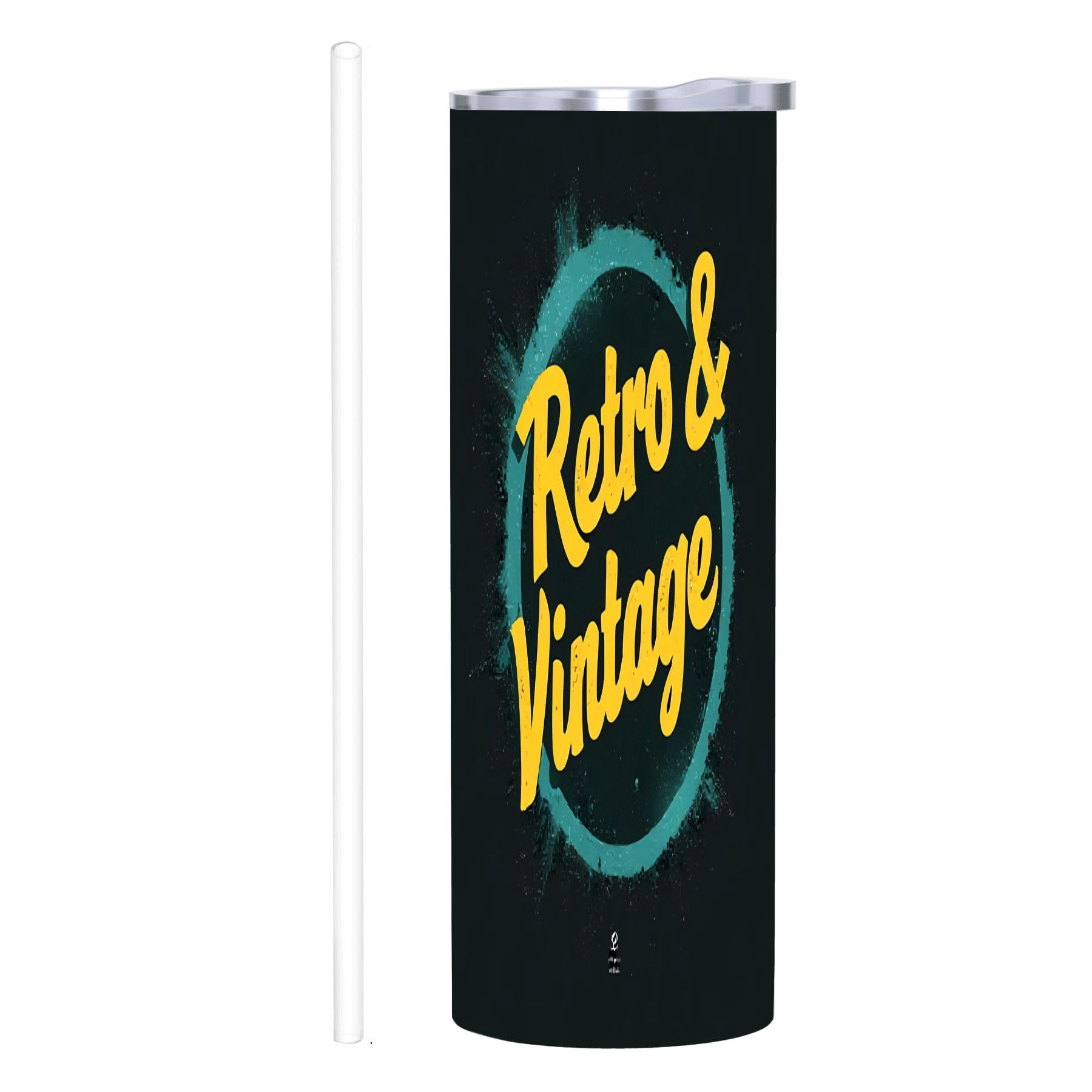 20 oz Stainless Steel Insulated Tumbler - Retro & Vintage with Splash ...