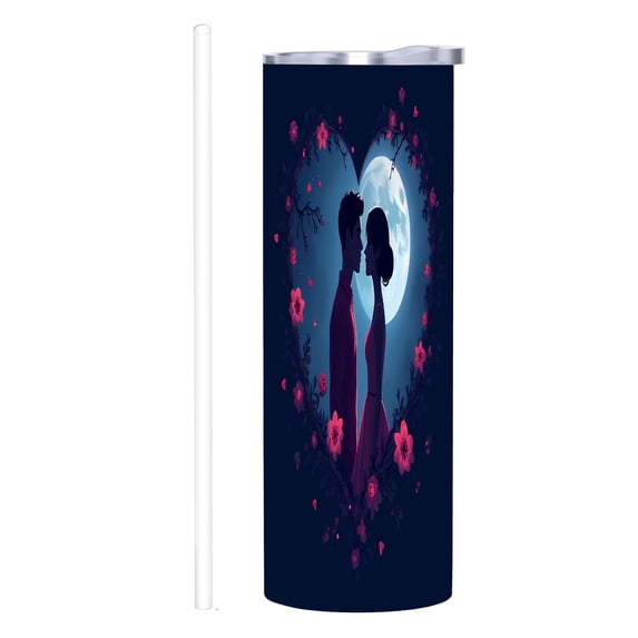 20 oz Stainless Steel Insulated Tumbler - Romantic Floral Design with ...