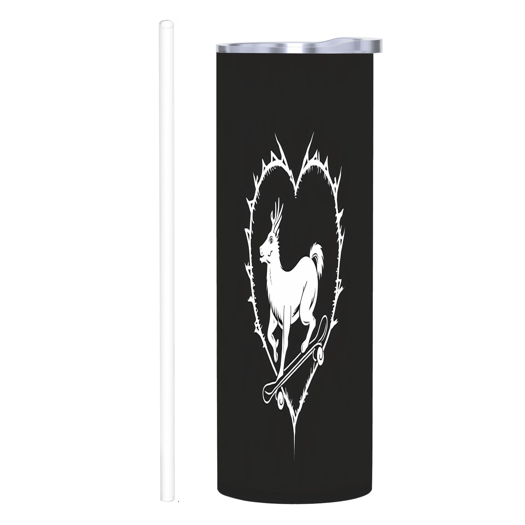20 oz Stainless Steel Insulated Tumbler - Rustic Deer & Thorn Heart ...