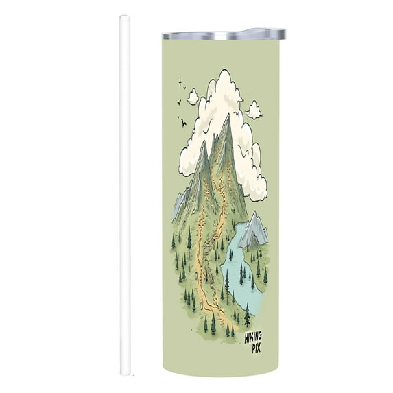 20 oz Stainless Steel Insulated Tumbler - Scenic Mountain Landscape ...