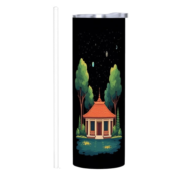20 oz Stainless Steel Insulated Tumbler - Scenic Pavilion Design with ...