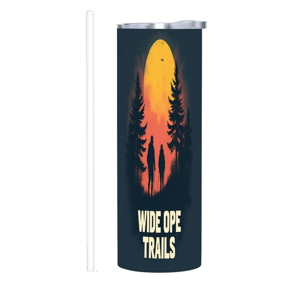20 oz Stainless Steel Insulated Tumbler - Scenic Pine Tree Sunset ...