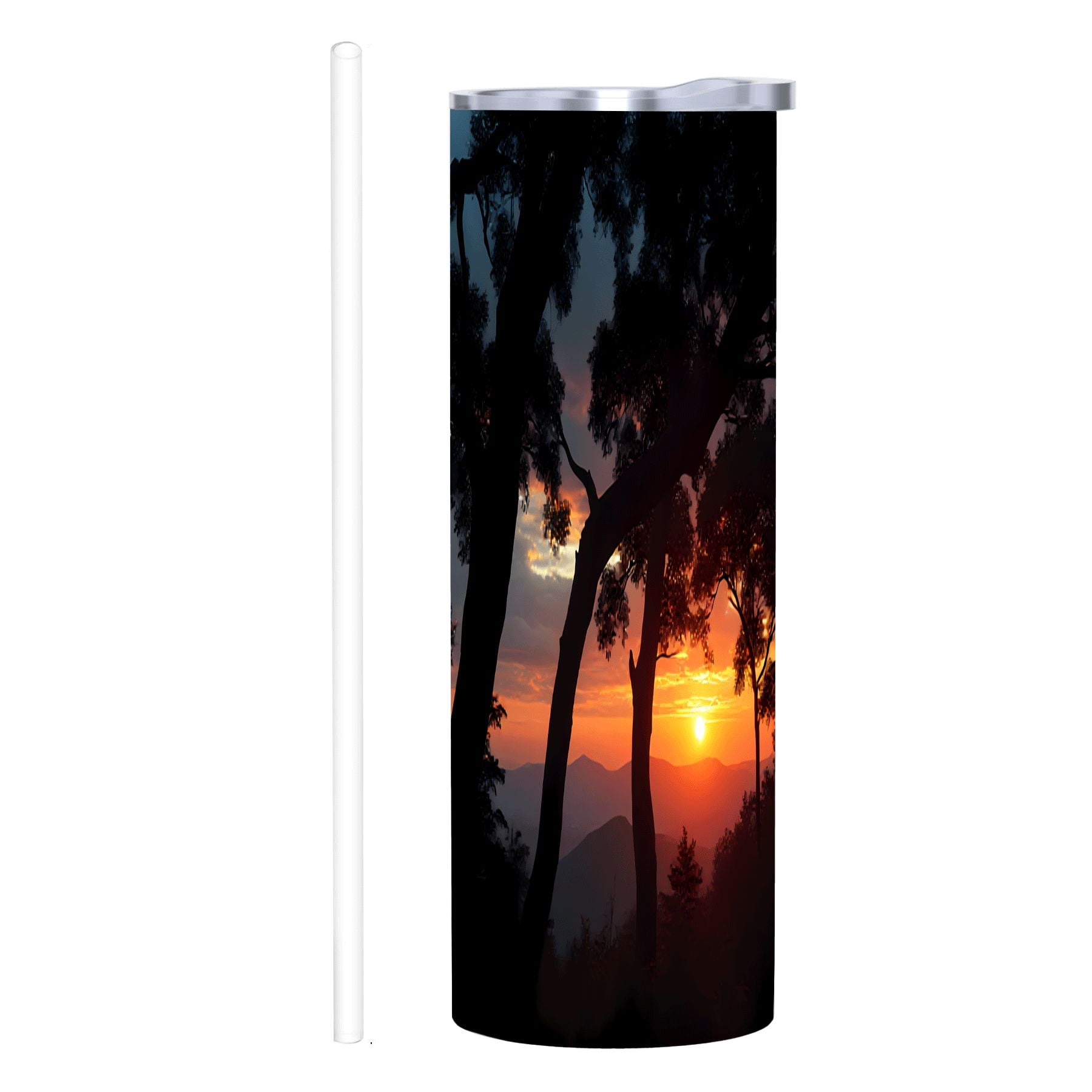 20 oz Stainless Steel Insulated Tumbler - Scenic Sunset Design with ...