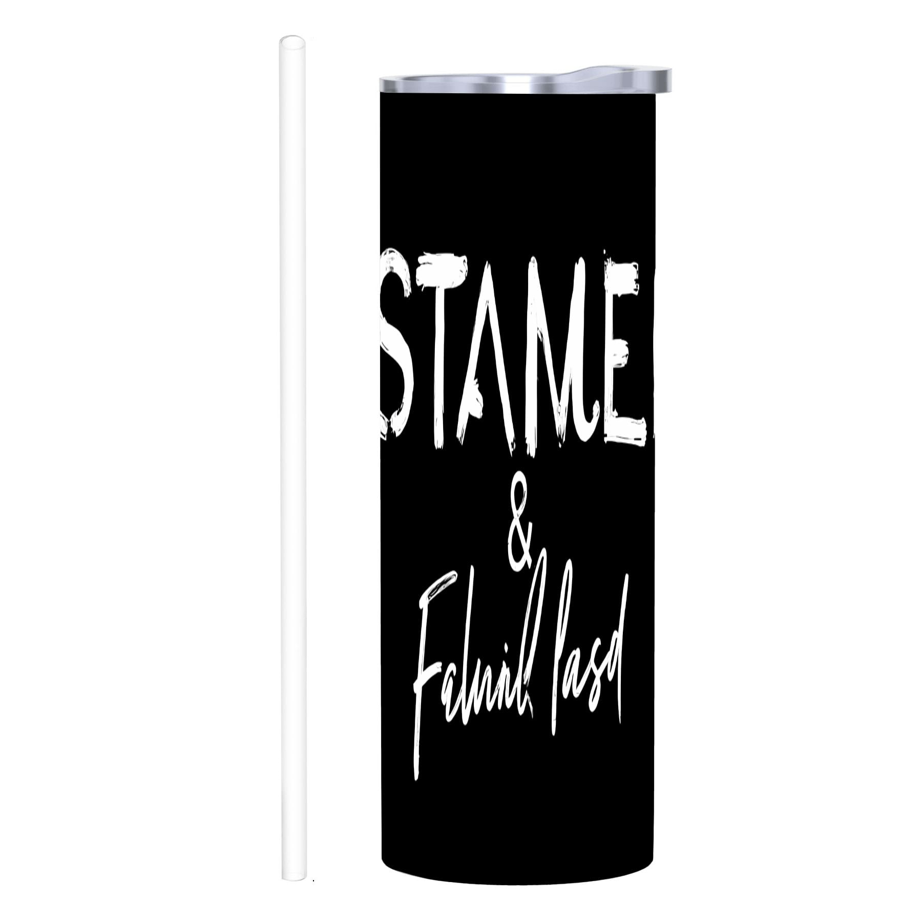 20 oz Stainless Steel Insulated Tumbler with Silver Lid & Straw - Sleek ...