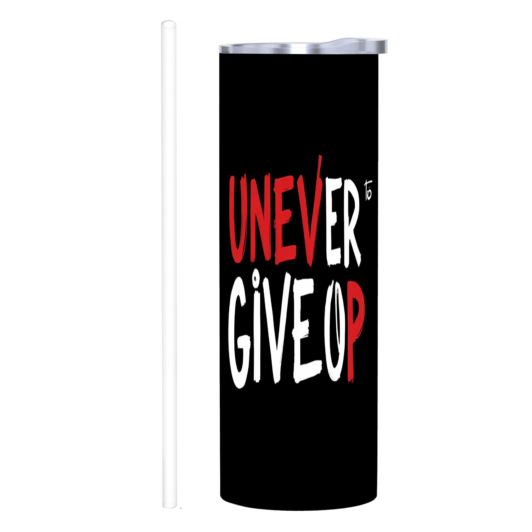 20 oz Stainless Steel Insulated Tumbler - Sleek Black with Bold ...