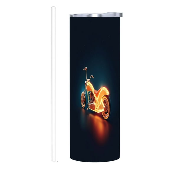20 oz Stainless Steel Insulated Tumbler - Sleek Black with Glowing ...