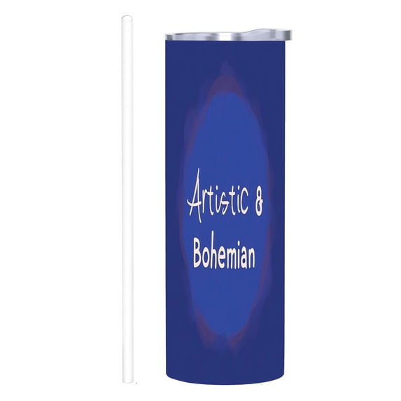 20 oz Stainless Steel Insulated Tumbler - Sleek Blue Gradient Design ...