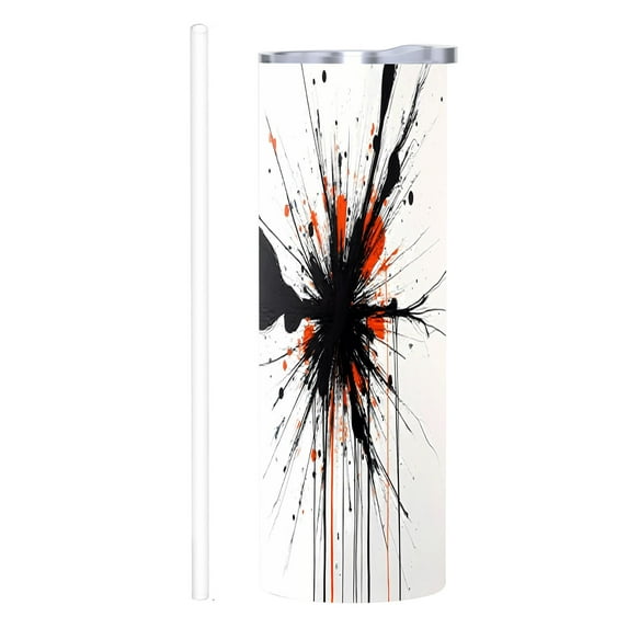 20 oz Stainless Steel Insulated Tumbler - Sleek Design with Black ...