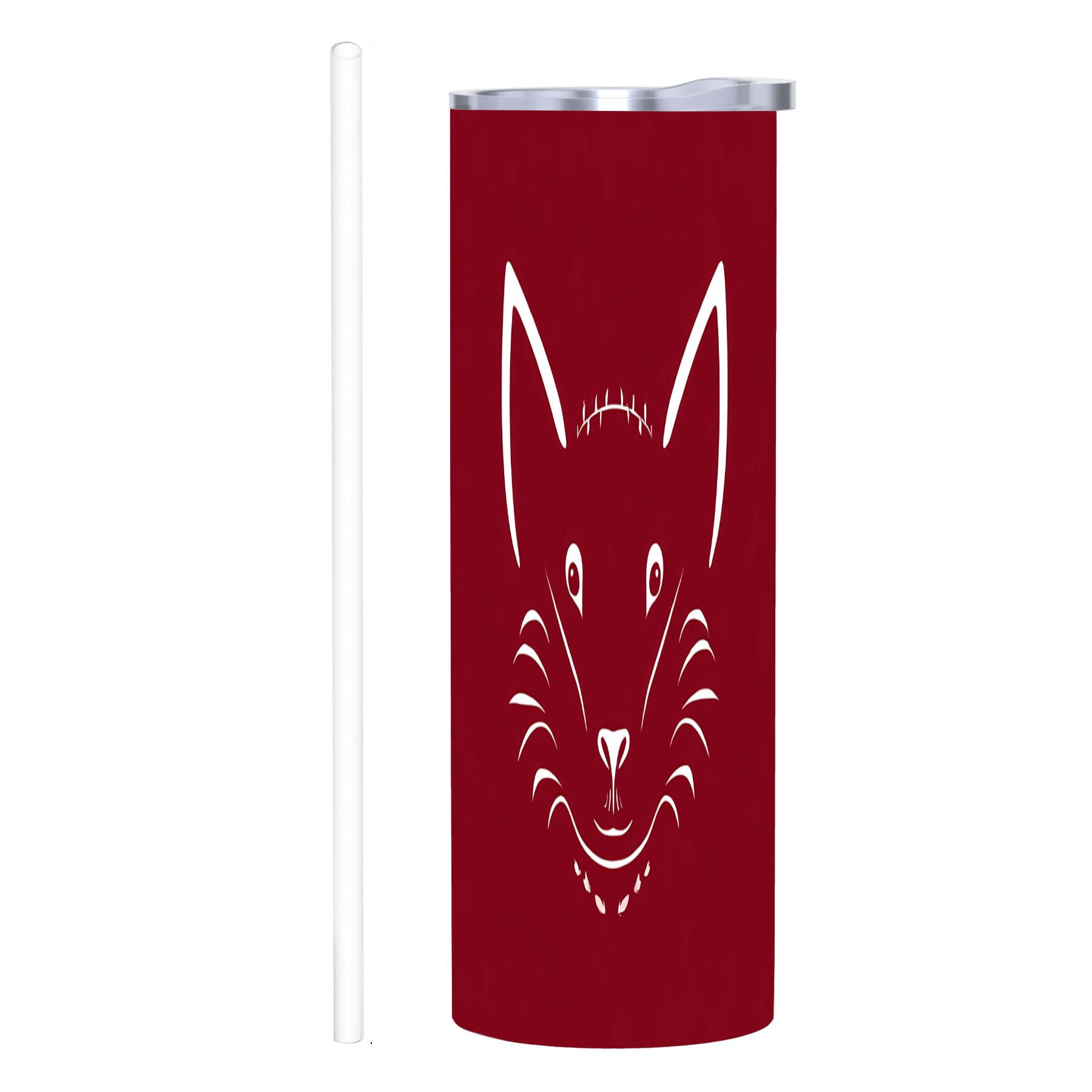 20 oz Stainless Steel Insulated Tumbler - Sleek Red Body with Metallic ...