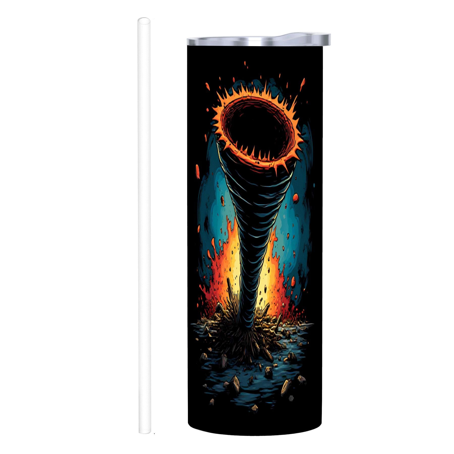 20 oz Stainless Steel Insulated Tumbler - Spiraling Vortex Design with ...
