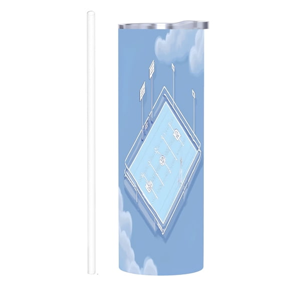 20 oz Stainless Steel Insulated Tumbler - Sports Field Design with ...