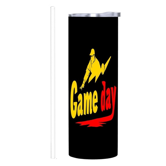 20 oz Stainless Steel Insulated Tumbler - Sporty Black with Yellow ...