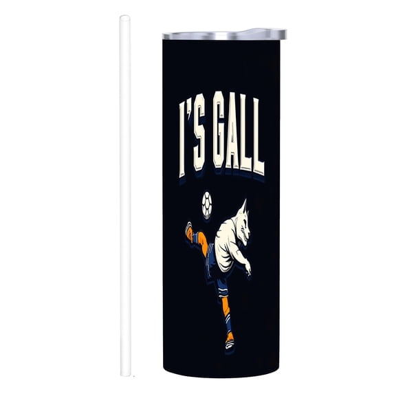 20 oz Stainless Steel Insulated Tumbler - Sporty Dark Blue Design with ...