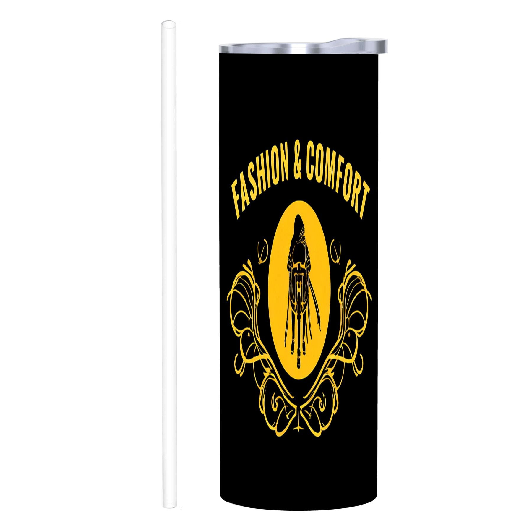 20 oz Stainless Steel Insulated Tumbler - Stylish Black with ' FASHION ...