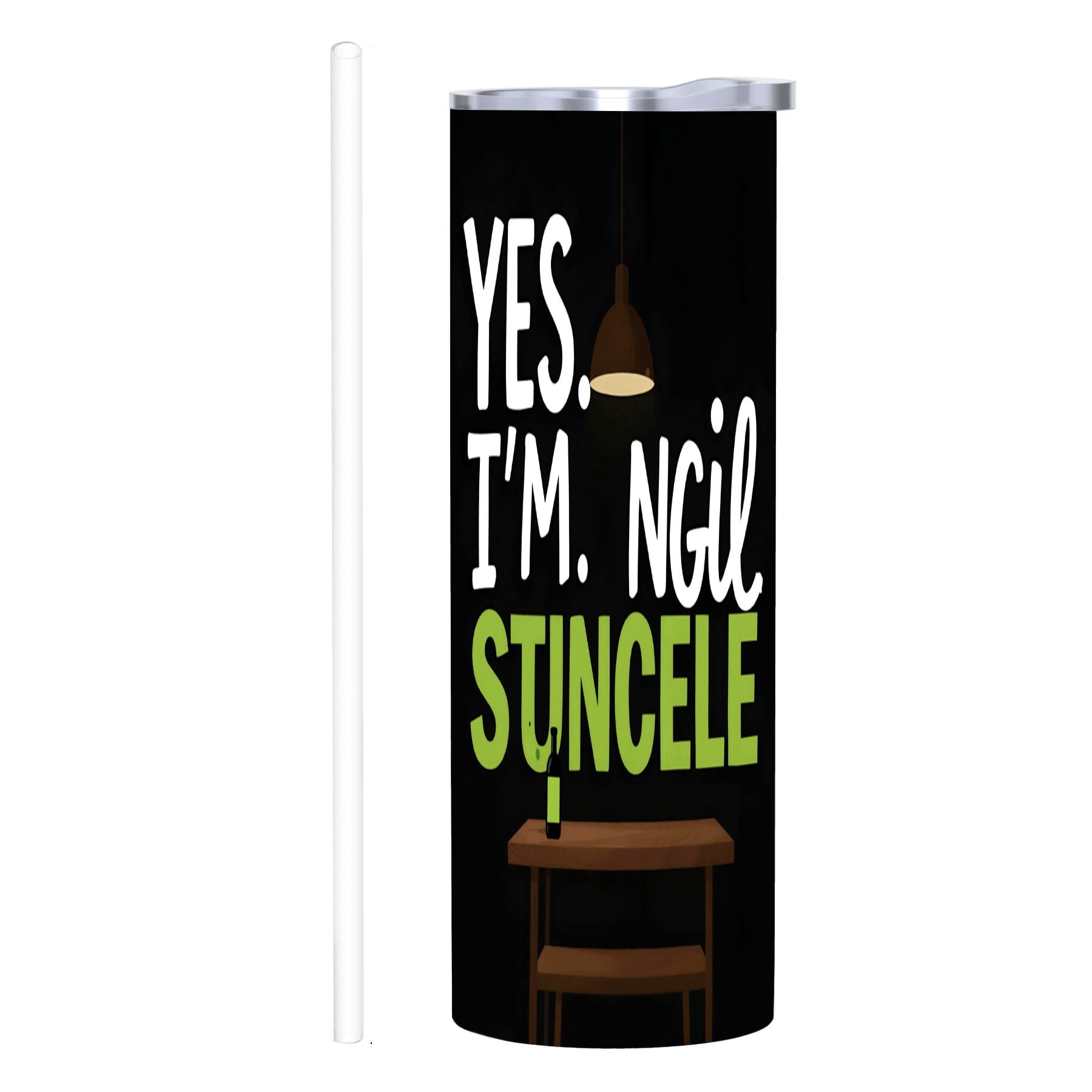 20 oz Stainless Steel Insulated Tumbler - Stylish Black & Green " YES I ...