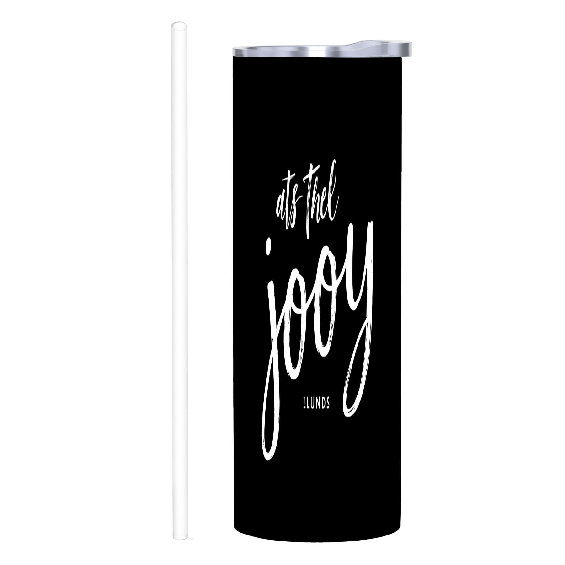 20 oz Stainless Steel Insulated Tumbler - Stylish Black with Silver Lid ...