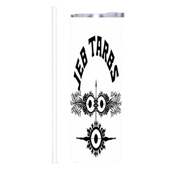 20 oz Stainless Steel Insulated Tumbler - Stylish Black & White Pattern ' IB TARBS ' Design ...