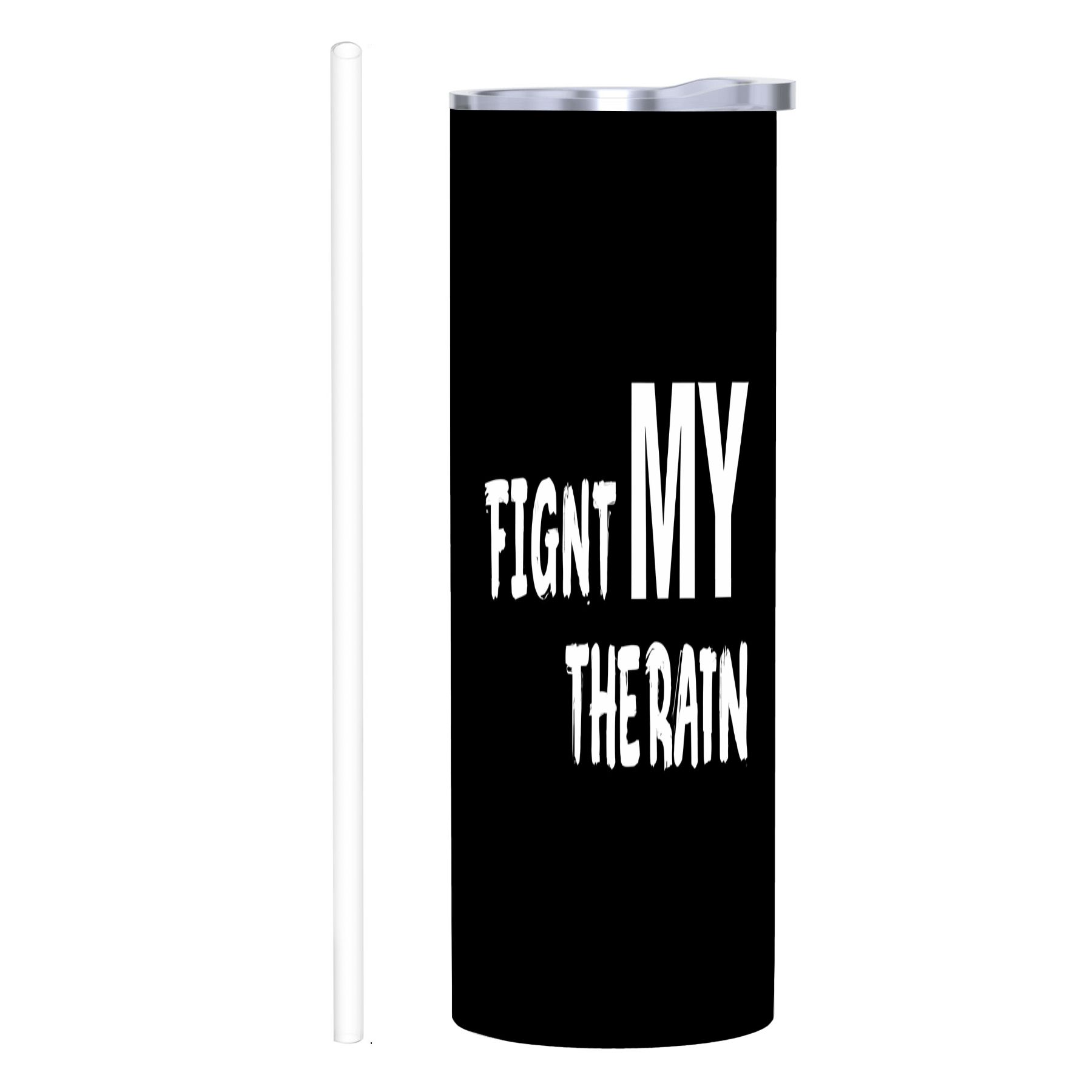 20 oz Stainless Steel Insulated Tumbler - Stylish Black with Silver Lid ...