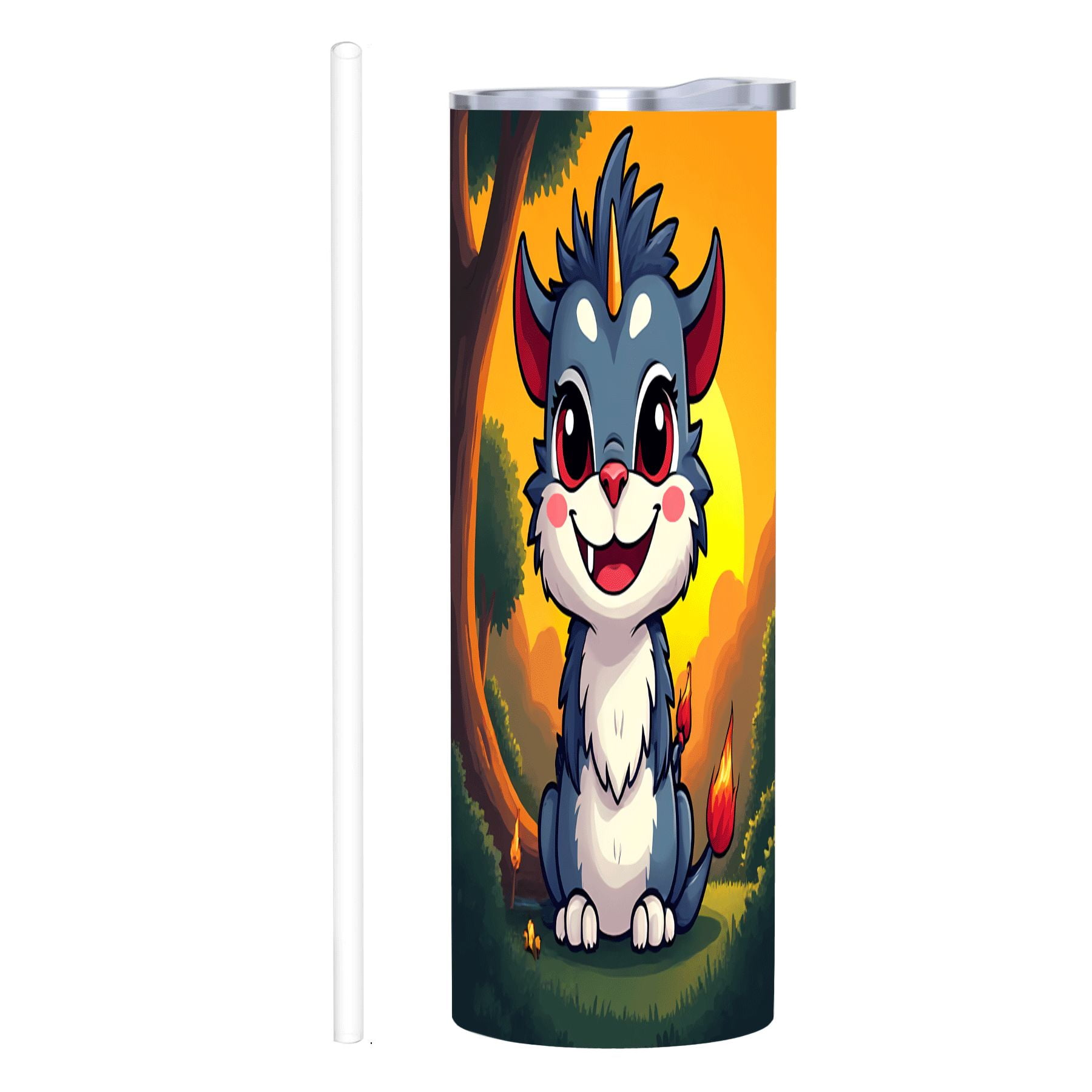 20 oz Stainless Steel Insulated Tumbler - Stylish Blue Design Double ...