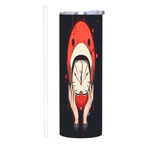 20 oz Stainless Steel Insulated Tumbler - Stylish Clock Face Design ...