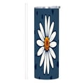 20 oz Stainless Steel Insulated Tumbler - Stylish Daisy Flower Design ...