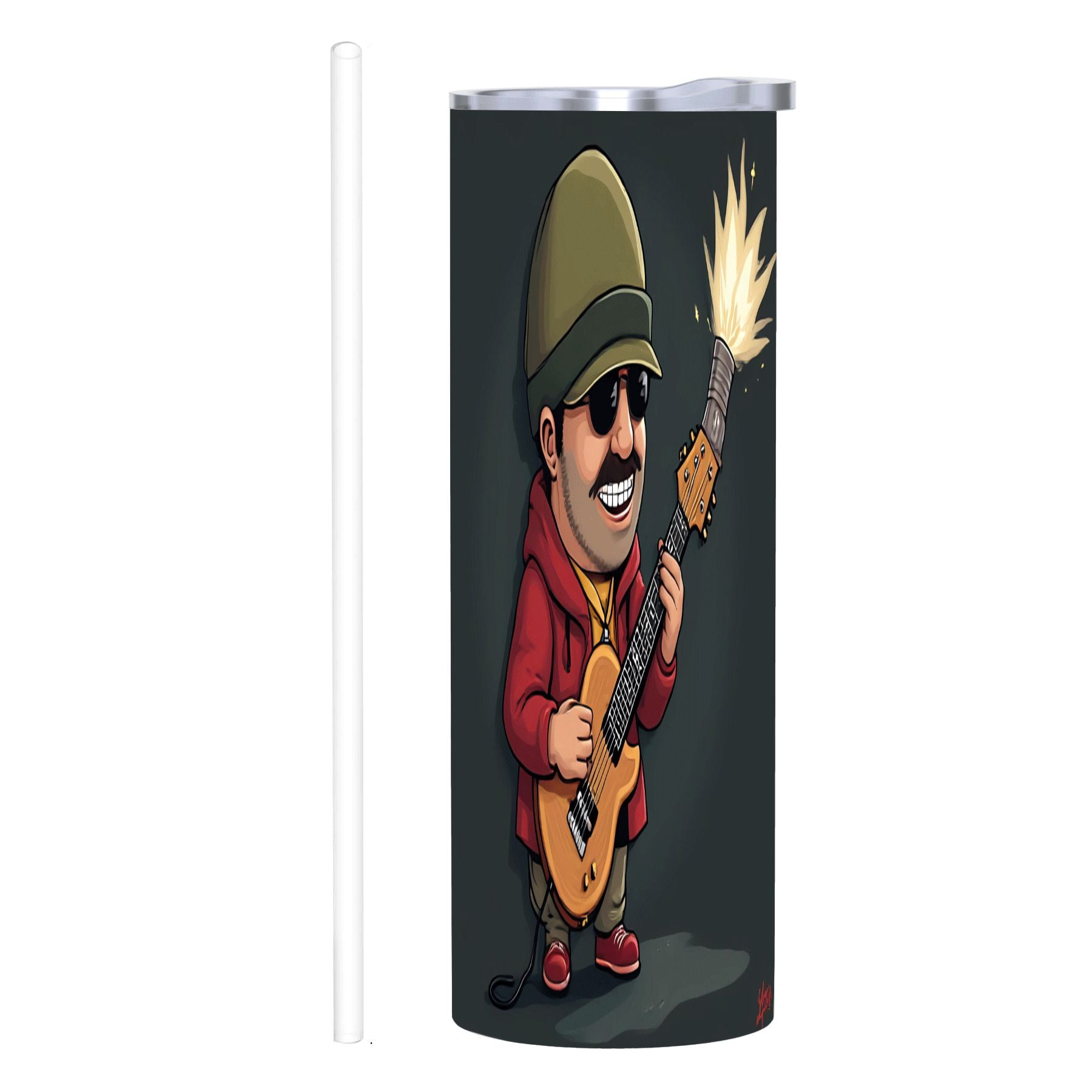 20 oz Stainless Steel Insulated Tumbler - Stylish Flame Pattern Design ...